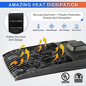 OSTEK 100W LED Parking Lot Light,14000lm (140lm/w) 5000K LED Shoebox Light -Slip Fitter Mount Outdoor Area Street Lighting [200-350W HID/HPS Equiv.] Commercial Outdoor Lighting 100-277V,UL&DLC Listed