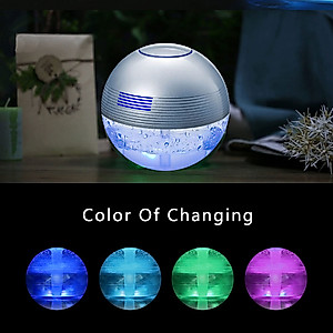 Water Based Air Revitalizer Purifier Odor Remover Humidifier Aromatherapy Air Cleaner (Silver)