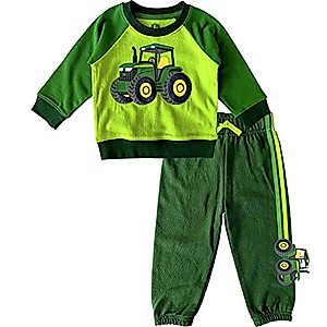 John Deere Baby Boys Infant Sweatshirt And Pant French Terry Set, Green, 24M US