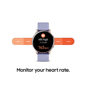 SAMSUNG Galaxy Watch Active 2 (40mm, GPS, Bluetooth) Smart Watch with Advanced Health Monitoring, Fitness Tracking, and Long Lasting Battery - Rose Gold (US Version)