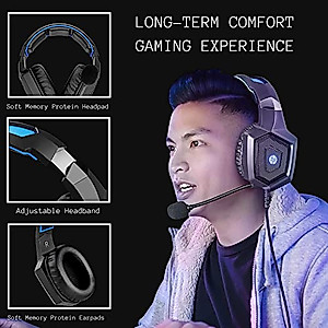 HP USB Gaming Headset PC Over Ear Headphones 7.1 Surround Sound with Mic for PC/Mac/Laptop Gamer Headset with Noise Cancelling Mic Comfortable Design and LED Lights