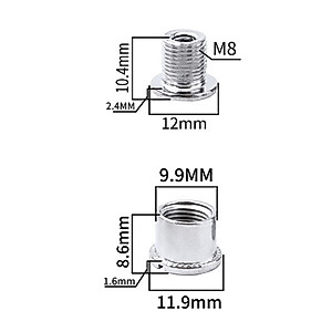 5 Sets Steel Chainring Bolts M8 Crankset Bicycle Chainwheel Female/Male Bolts Nuts Set for Road Bikes, Mountain Bike, BMX, MTB Disc Screws (Silver Type B for Double chainrings)