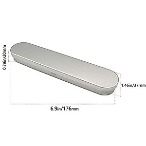 5 Pcs Metal Hinged Tin Stationery Box Small Pencil Case Rectangular Empty Hinged Tins Box Containers Storage Home Organizer for Pen Pencil,Makeup Brushes,Syringe and Ect