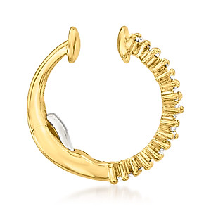 Ross-Simons 0.10 ct. t.w. Baguette Diamond Single Ear Cuff in 14kt Yellow Gold