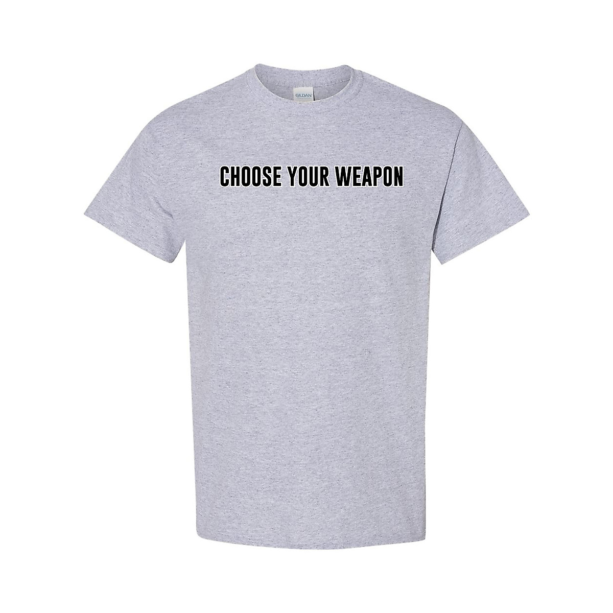 New Choose Your Weapon Controller Gamer Nerd Geek Funny DT Adult T-Shirt Tee (X Large, Sports Gray)