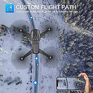 2023 Foldable FPV Drone with Adjustable 4K HD 2.4G WiFi Dual Camera,27MPH Speed,Lightweight RC Quadcopter for/Adults/Beginner/Kids,3 Batteries,Trajectory Flight,3D Flips,1 Key Fly/Land(black)