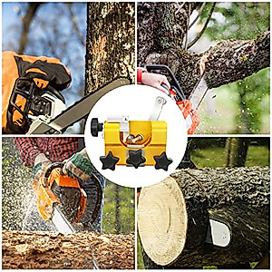 Wusteg Chainsaw Sharpener Tool Chainsaw Sharpening Jig Chainsaw Sharpening Kit for All Kinds of Chain Saws and Electric Saws, Lumberjack, Garden Worker Chainsaw Accessories, 3.9x2.6 inch