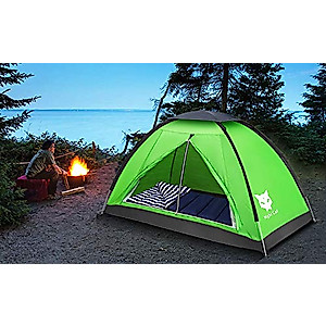Night Cat Backpacking Tent for One 1 to 2 Persons Lightweight Waterproof Camping Hiking Tent for Adults Kids Scouts Easy Setup Single Layer 2.2x1.2m