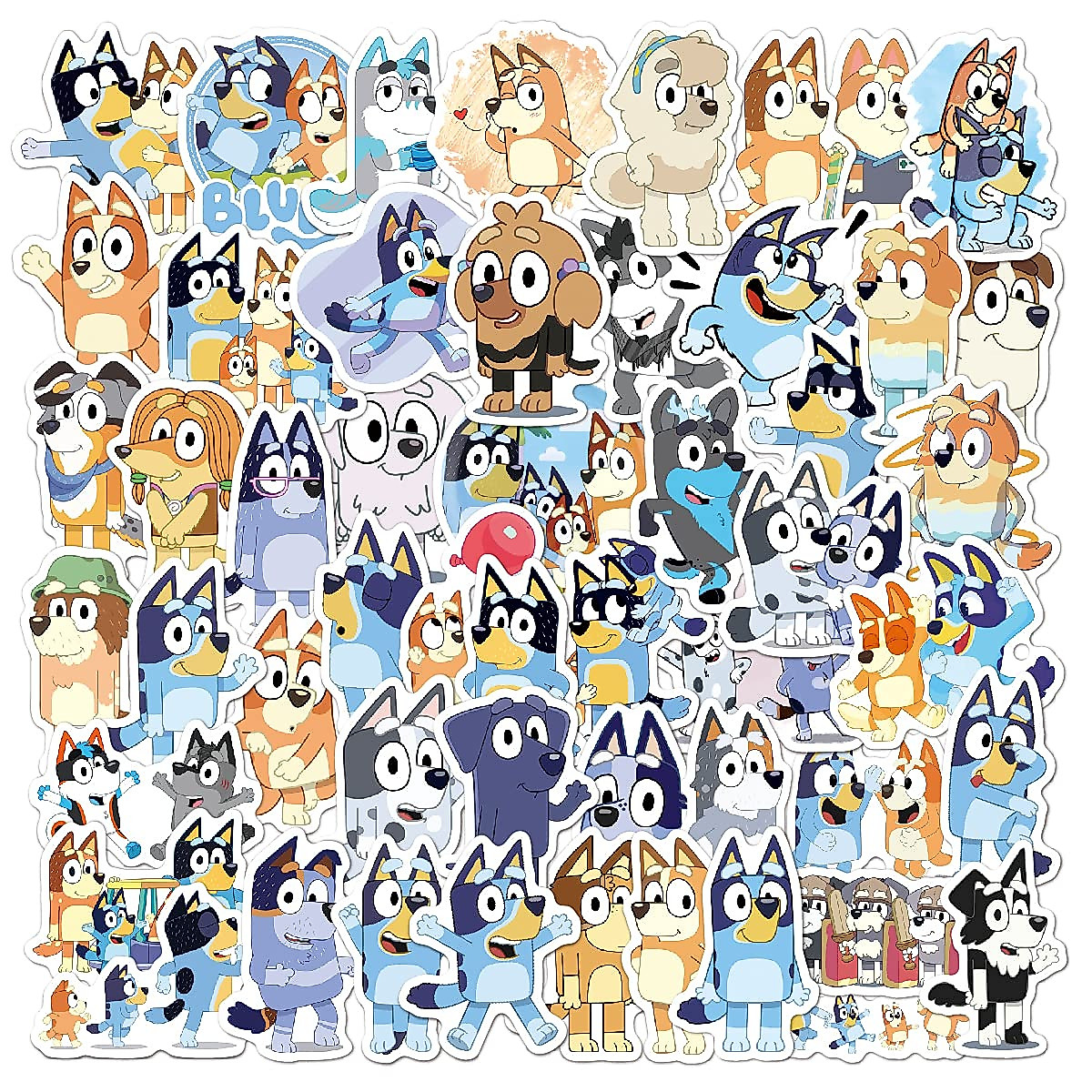 52PC Cute Cartoon Stickers Vinyl Waterproof Decals Party Favors for Kids Cute Kawaii Stickers for Water Bottles Bikes Luggage Computer Skateboard Car Motorcycle