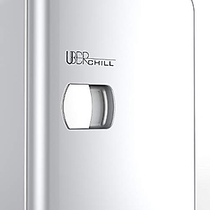 Uber Appliance Mini Fridge for Beauty, Skin Care, Makeup, Cosmetics Storage-6 can Capacity Portable Refrigerator Cooler and Warmer-Thermoelectric Technology-for Bedroom, Office, Dorm or car