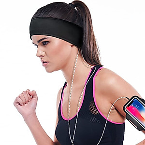 Tooks Gen3 Sportband - Headphone Headband - Color: Black, Sleek 100% Stretch Dryfit Keeps You Cool from Sports to Sleep | Ultra-Thin Cushioned Headphone Speakers