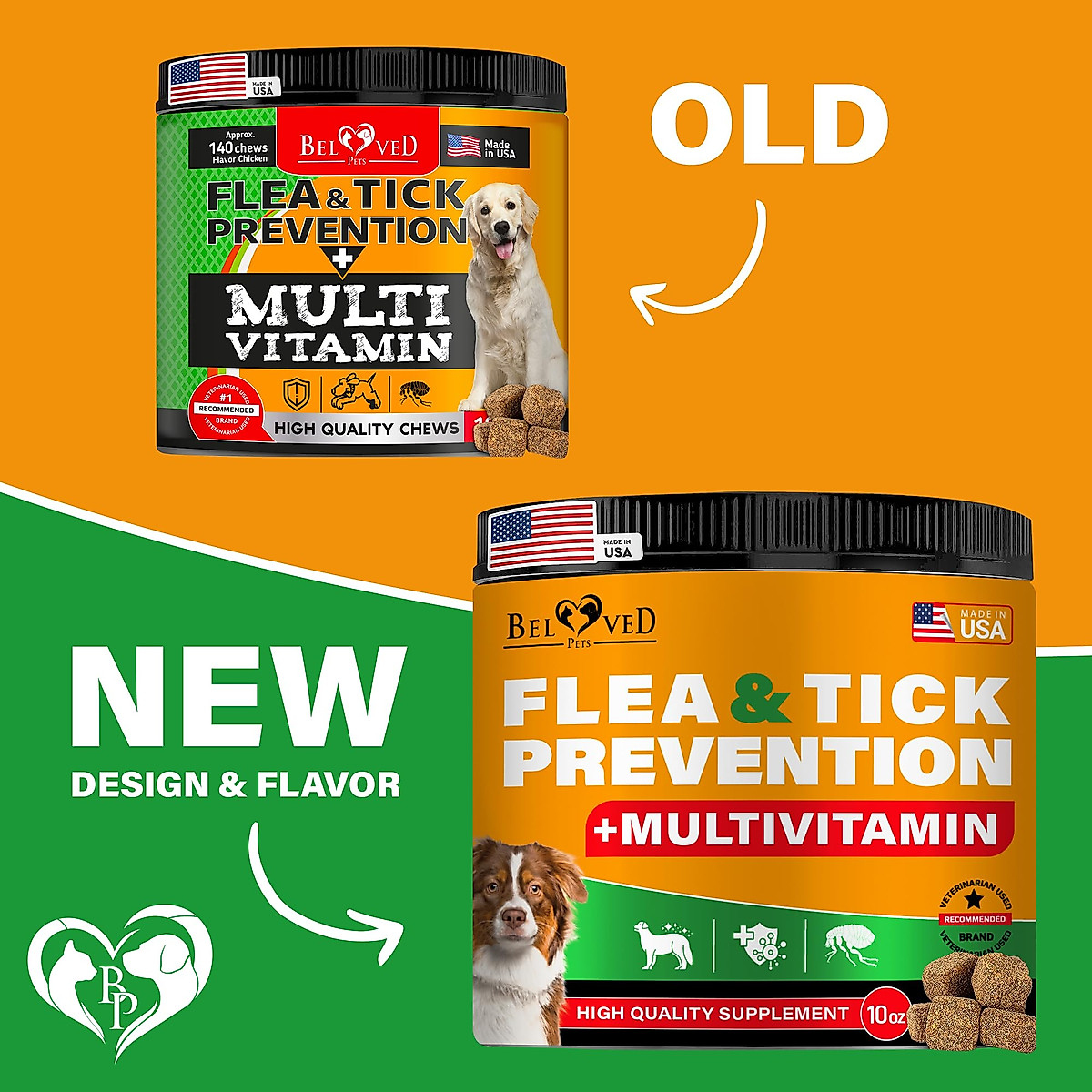 Flea and Tick Prevention Chewable Pills for Dogs - Revolution Oral Flea Treatment for Pets & Complex Multivitamin -Natural Pest Control & Defense Chews - Small Tablets Made in USA (10 Oz)