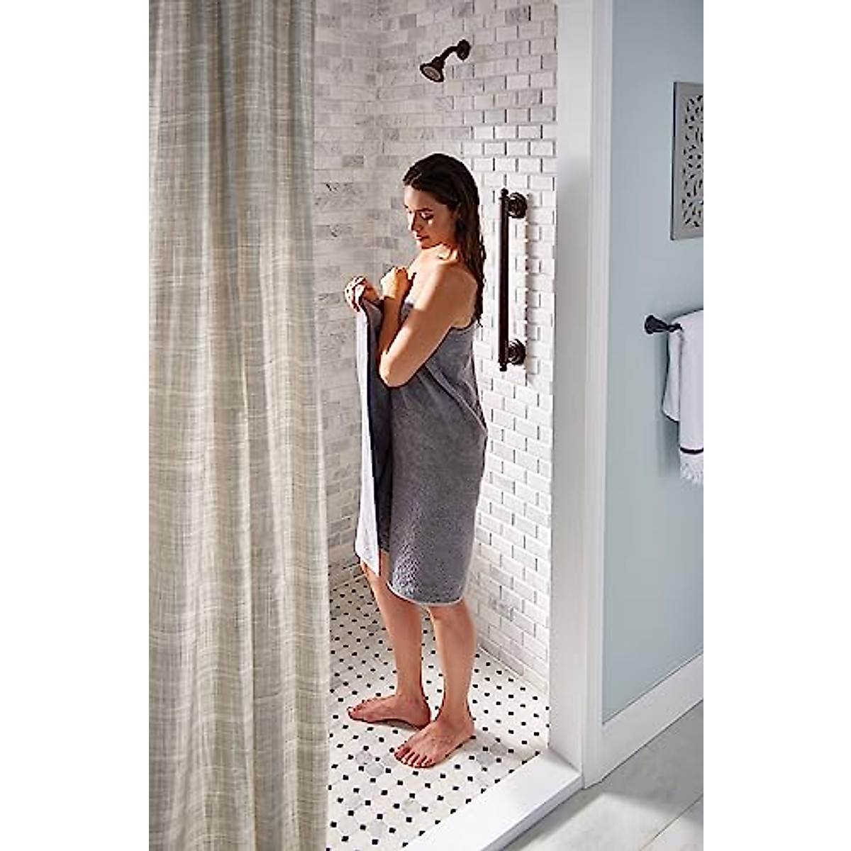 Moen YG2218ORB Brantford 18-Inch Designer Grab Bar, Oil Rubbed Bronze