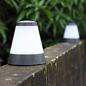 ZZYJYALG European Anti-Rust Aluminum Metal PC Post Lights Triangle Modern LED Grey Outdoor Waterproof Pillar Lights Landscape Lawn Garden Villa Home Lighting Column Lights