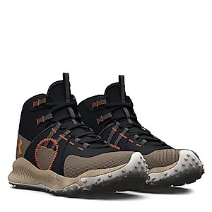 Under Armour Men's Charged Maven Trek, (001) Black/Sahara/Honey Orange, 12, US
