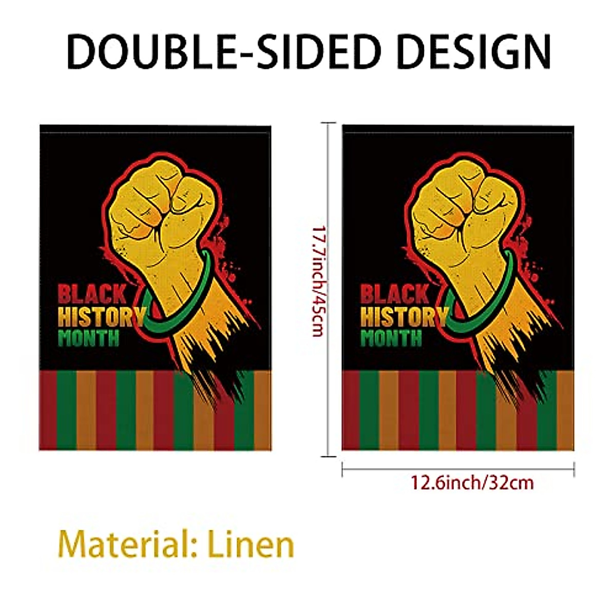 Black History Month Garden Flags Double-Sided African American Emancipation Yard Home Decoration Supplies (Flag-2)