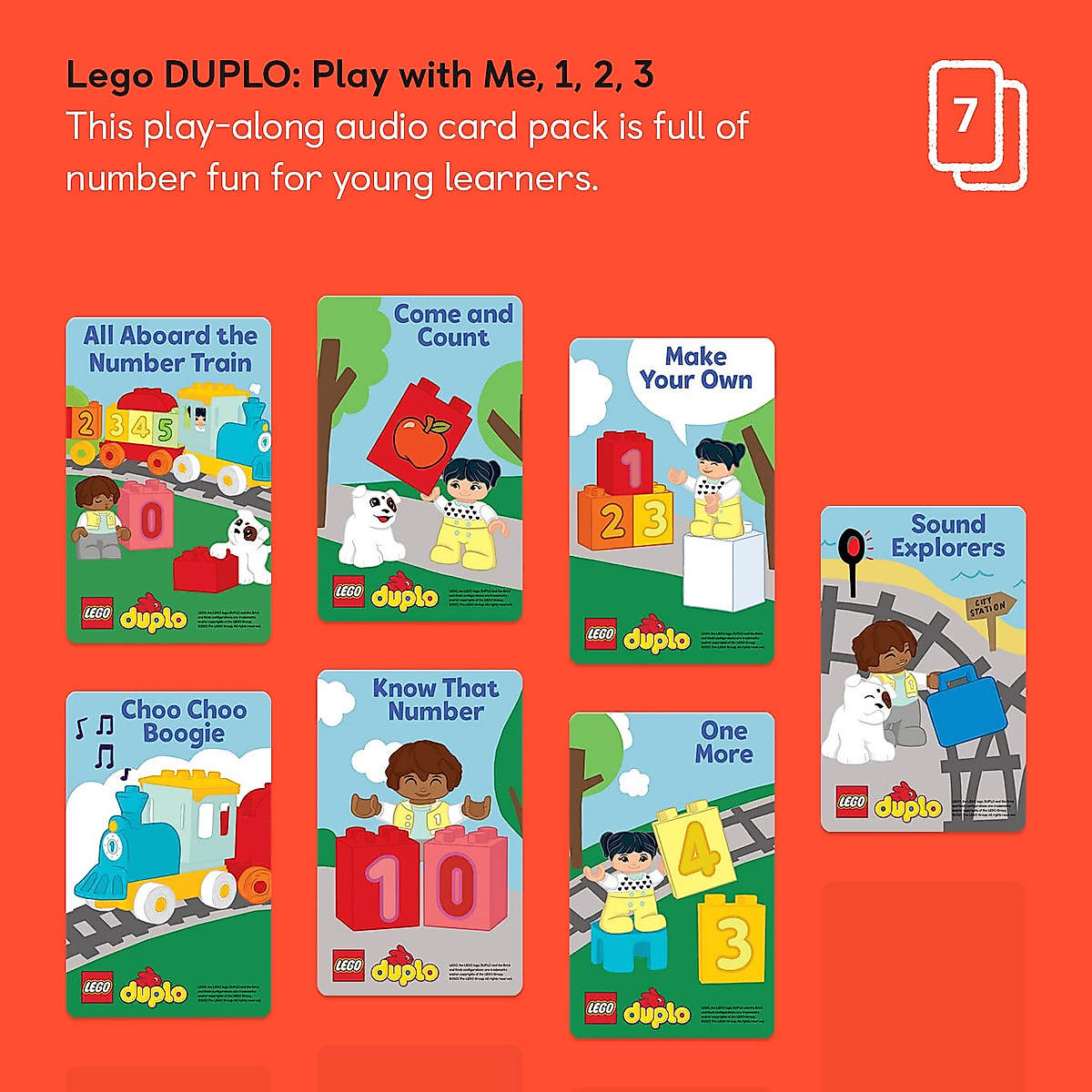 YOTO Yoto ‘DUPLO - 1,2,3 Play with Me’ Audiobook Collection for Kids – for Yoto Player, Yoto Mini & Yoto App – Includes Seven
