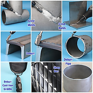 Sworker Carbide Burr Set Compatible with Dremel 1/8" Shank 10PCS Die Grinder Rotary Tool Rasp Bits Accessories Attachments Metal Wood Stone Plastic Carving Cutting Cleaning Grinding Engraving