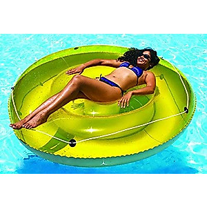 Swimline 9050 72" Swimming Pool Sun Tan Lounger Island Float Inflatables, 6-Pack