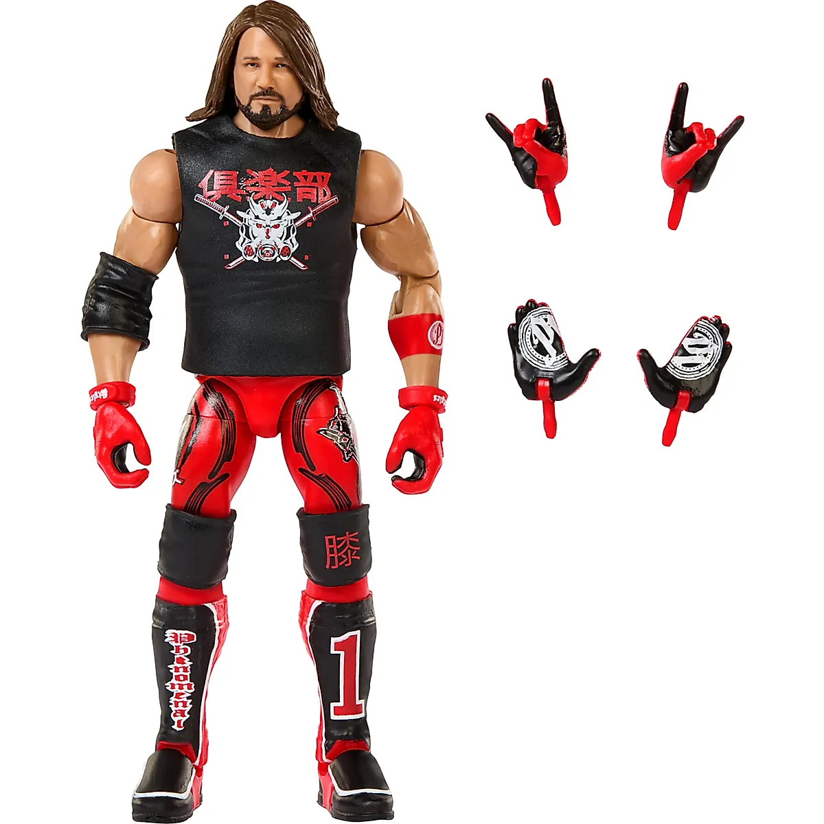 Mattel WWE AJ Styles Elite Collection Action Figure with Accessories, Articulation & Life-like Detail, Collectible Toy, 6-inch