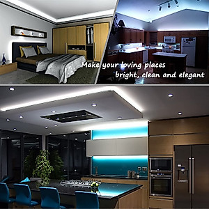 Areful Daylight Rope Lights, 16.4ft Flexible Waterproof LED Strip Light, Nature White, Indoor Outdoor Decorative Lighting for Home Christmas Holiday Garden Patio Party