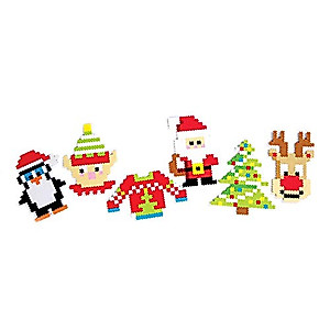 Fat Brain Toys Holly Jolly Jixelz Penguin - Holiday Picture-Building Craft Kit, 6+