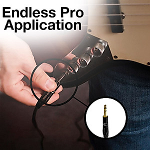 Balanced XLR Cable Female to 1/4" TRS Male - 100 Feet Blue - Pro 3-Pin Microphone Connector for Powered Speakers, Audio Interface or Mixer for Live Performance & Recording