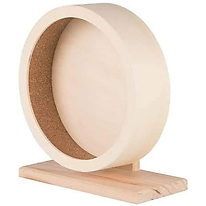 XINGFENSIFNE Hamster Exercise Wheel Silent Spinner with Disassemble Base, Wooden Running Wheel for Syrian Hamster, Dwarf Hamster,Mice,Guinea Pigs and Other Small Animals, 6 inch