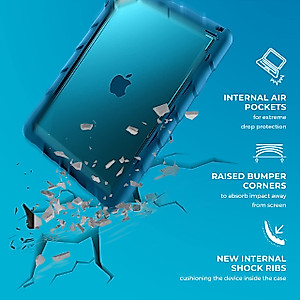 Gumdrop DropTech Clear Case Fits Apple iPad 9th | 8th | 7th Gen (10.2-inch) Designed for K-12 Students Teachers & Classrooms–Drop Tested Rugged Shockproof Bumpers for Reliable Device Protection – Teal