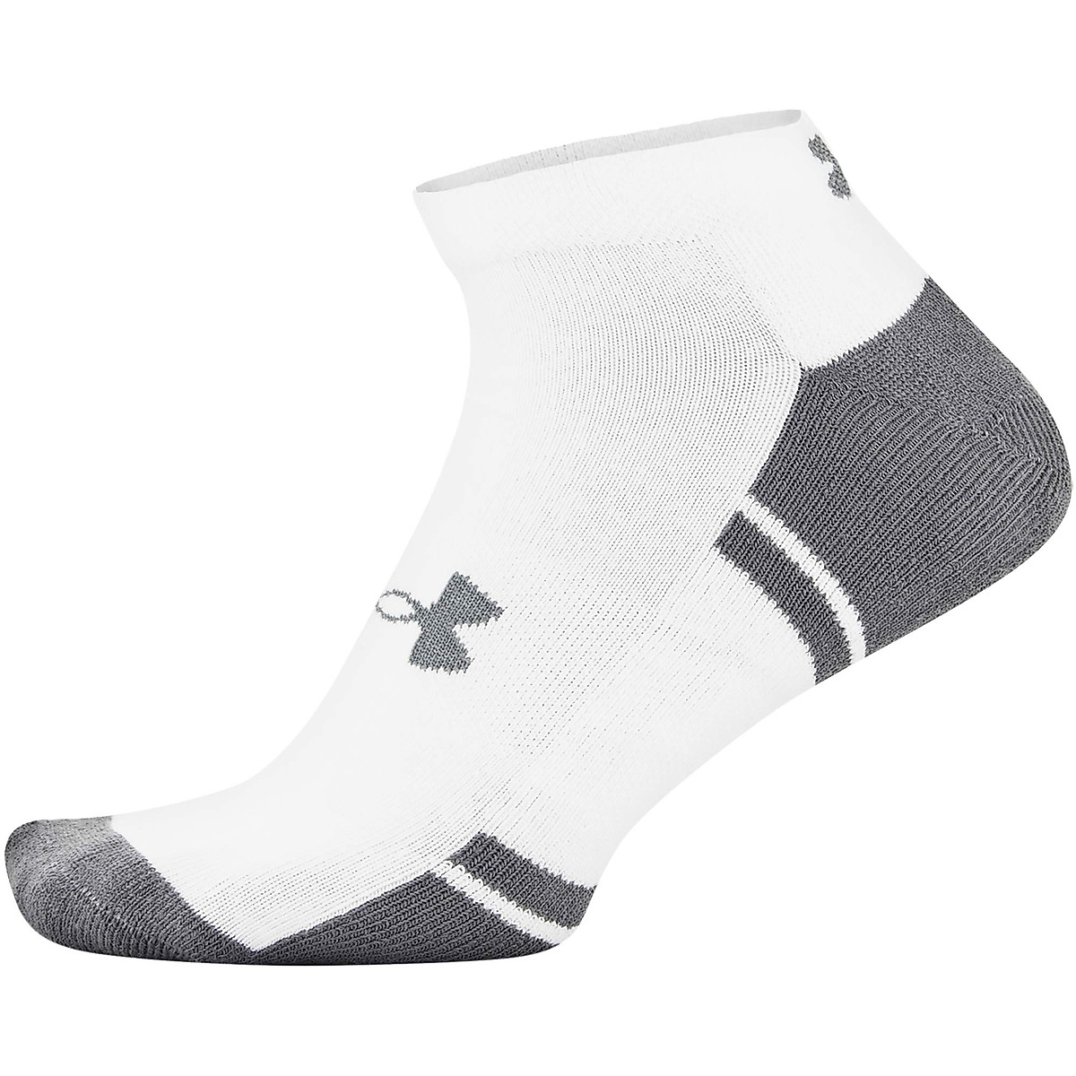 Under Armour Adult Resistor 3.0 Low Cut Socks, Multipairs, Black/White (6-Pairs), Large