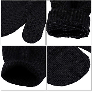 URATOT 6 Pairs Toddler Knitted Mittens Magic Stretch Gloves Winter Warm Knitted Soft Baby Mittens