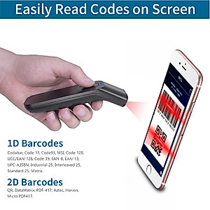 Wireless barcode scanner with stand, Compatible with Bluetooth,2.4GHz Wireless & Wired Connection all in one for Computer POS Warehouse Inventory Library