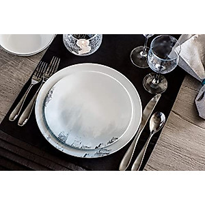 Corelle Tranquil Reflection Chip & Break Resistant 12pc Dinner Set, Service for 4, Blue/Grey, 27.94 x 12.38 x 26.67 cm