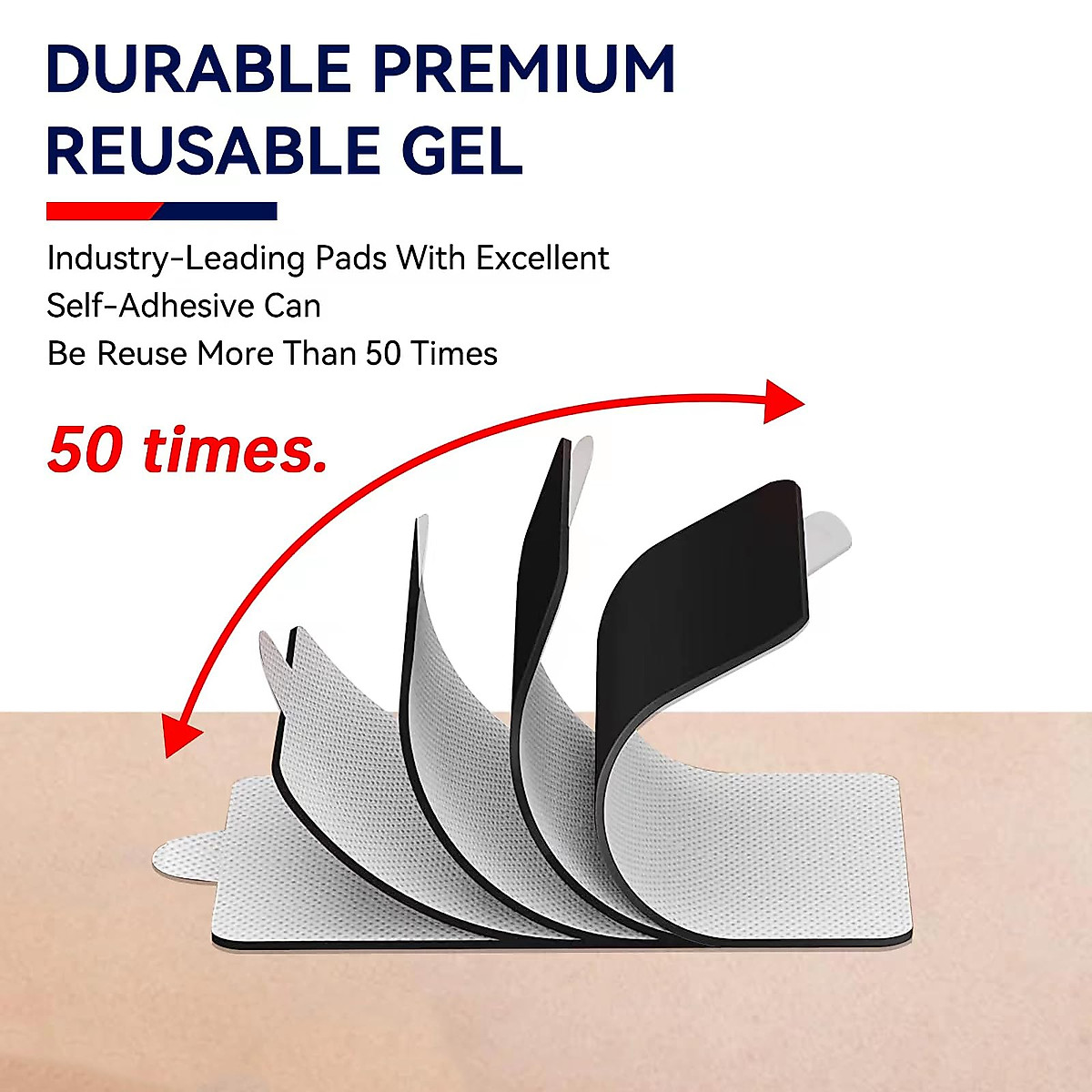 20 Packs Stronger Self-Adhesive Performance TENS Pads Compatible with MEDVICE, NURSAL, Belifu TENS Units, 3.5mm Snap Latex-Free TENS Unit Replacement Pads Electrode Patches Reuse More Than 50 Times