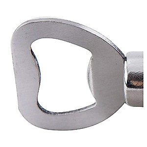 10 pcs wooden handle stainless steel beer bottle opener, smooth rubber wooden drink bottle cap opener family party bar bartender，DIY logo engraved gift