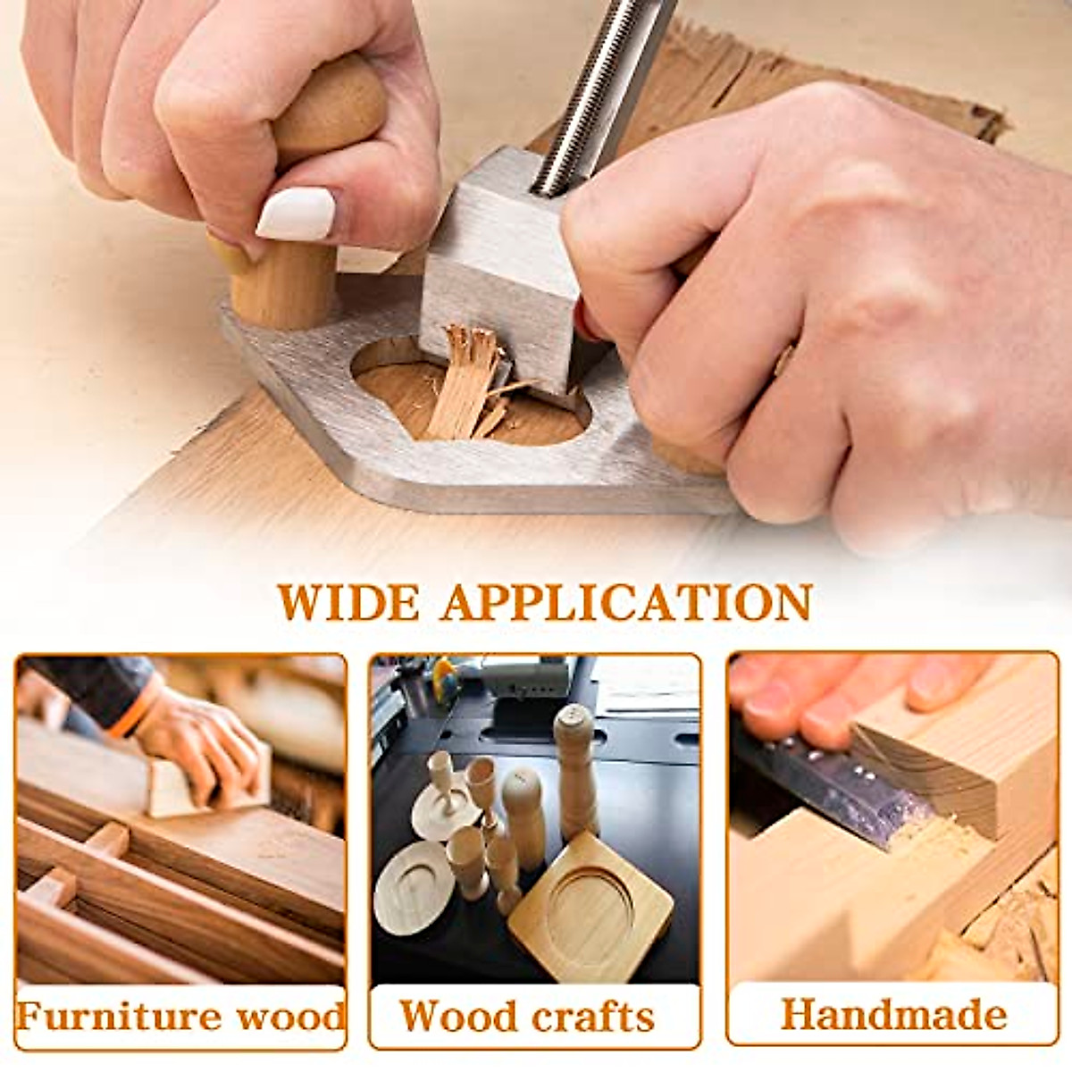 Router Plane Woodworking, Hand Router Plane for Woodworking, Small Wood Router Plough Chisel Plane Tool with Depth Stop and Holes for Base