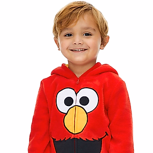Sesame Street Elmo Toddler Boys Zip-Up Costume Hoodie Elmo 2T