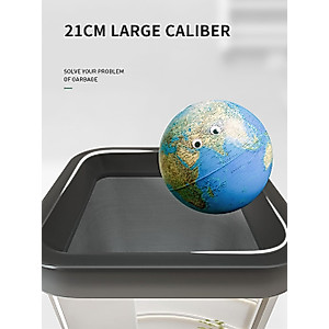 SWIFTIRON Titanium Crystal Trash can with Large Capacity for Bedroom Bathroom Home Office 9L Trash can(Silver，2PCS)