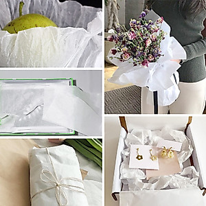 White Tissue Paper Bulk, 20 x 20 Inches Acid-Free Tissue Paper for Gift Bags, Storage, Gift Wrapping, 84 Sheets Art Tissue Paper for Crafts