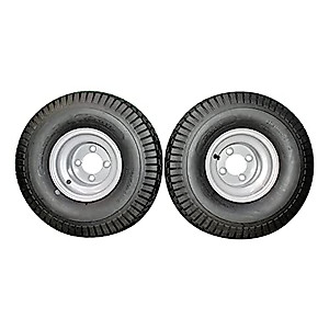 (Set of 2) (ATW-001) 20x10.00-8 Tires & Wheels 4 Ply for Lawn & Garden Mower (Compatible with Husqvarna)