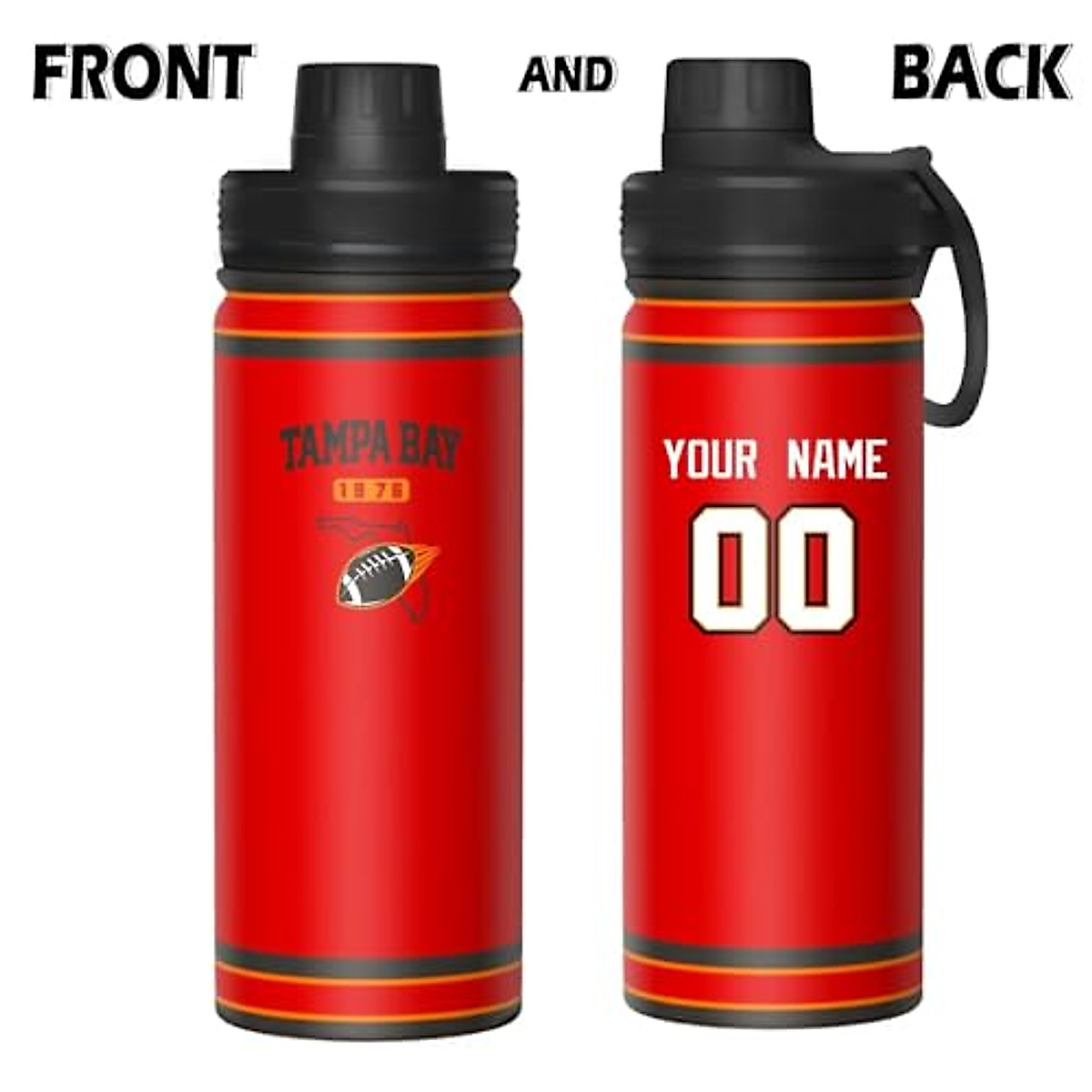 ANTKING Tampa Tumbler Travel Mug Coffee Cup Custom Name Number Gifts for Men Women Youth