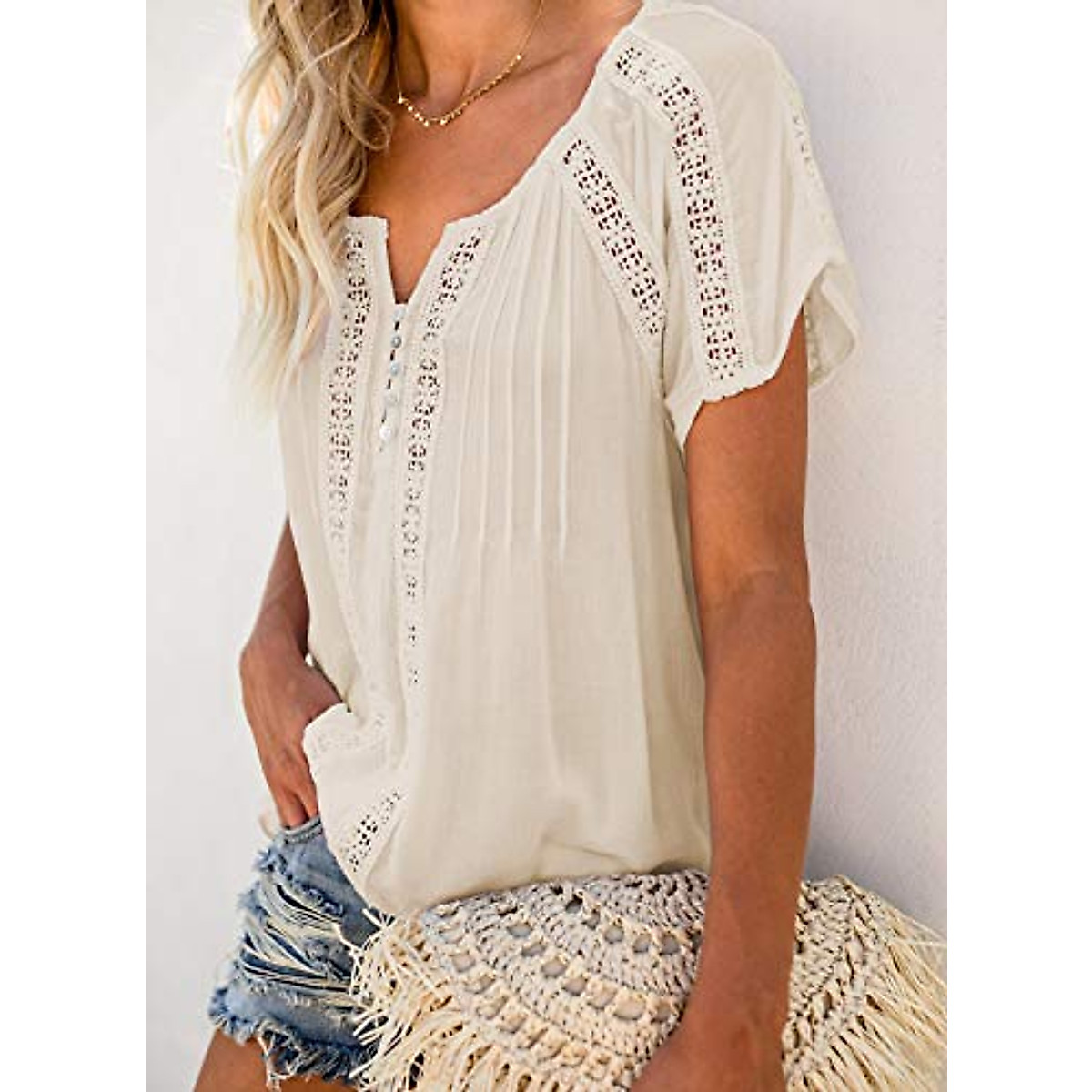 Dokotoo Women's Bohemian, A Apricot, Medium