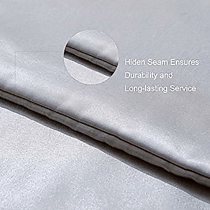 Silk Throw Blanket - Light Grey Cooling Packable Satin Blanket for Couch, Bed, Camping, Outdoor, Travel, Car - Super Soft Lightweight Cozy Blanket(60'' x 80'', Light Gray)