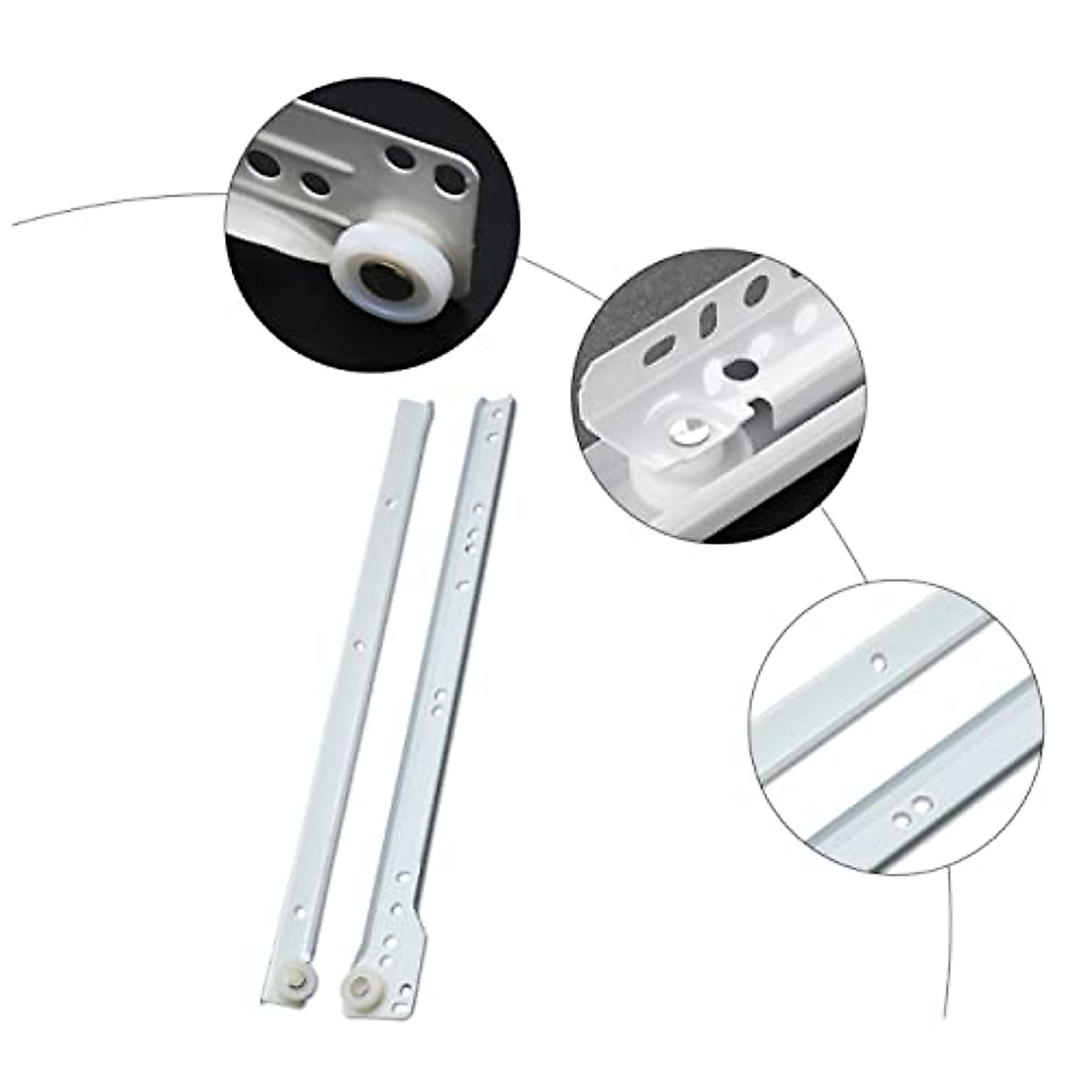 Ciieeo 2 Sets Drawer Slides Ball Bearings PC Keyboard Desk Tray Cabinet Drawer Bearing Slides Cabinet Slider Table Keyboard Slides Heavy Duty Slides Bearing Tray Slide Cupboard Slideshow