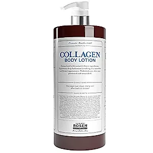 Rosen Apothecary Firming Collagen Body Lotion, Coconut Oil for Firm, Hydrated, Tighter Looking Skin, 960ml/32 fl oz