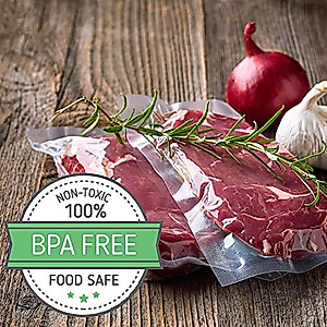 Nutri-Lock Vacuum Sealer Bags. 200 Pint Bags 6x10 Inch. Commercial Grade Food Sealer Bags Great Food Saving, Sous Vide Bags