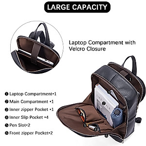 BOSTANTEN 20 inch Carry On Luggage Airline Approved ＆ Genuine Leather 15.6 inch Laptop Backpack Casual Backpack Travel Bag