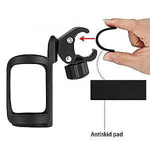 Accmor Stroller Cup Holder, Bike Cup Holder, 360 Degree Rotatable Cup Holder for Stroller, Bike, Wheelchair, Walker, Scooter, Universal Cup Holder for Uppababy Strollers