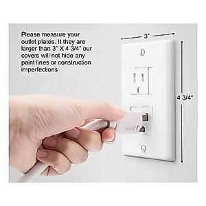 6-Pack Safety Innovations Self-closing (2 Screw) Decora Outlet Covers- An Alternative To Wall Socket Plugs for Child Proofing Outlets (White)
