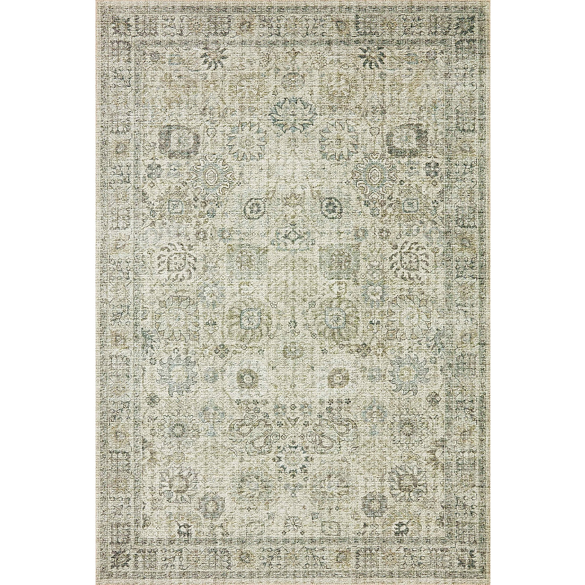 Loloi II Skye Collection SKY-14 Natural/Sage 9'-0" x 12'-0" Area Rug